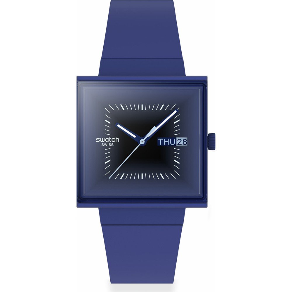 Montre Swatch What If - Square SO34N700 Squarely Blacklight • EAN ...